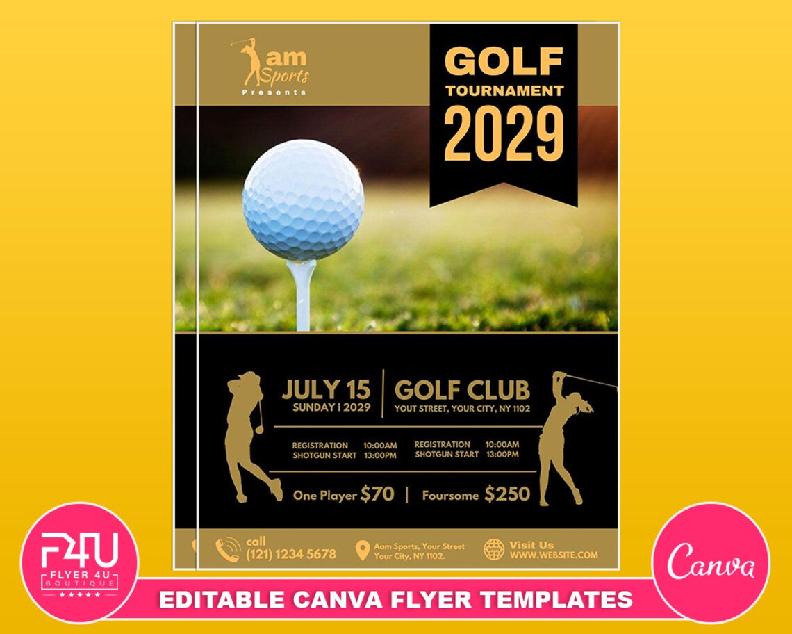 Miniature Golf Course Flyer DIY Canva Miniature Golf Course - Etsy