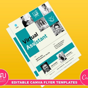 Virtual Assistant Flyer DIY Canva Virtual Assistant Flyer - Etsy