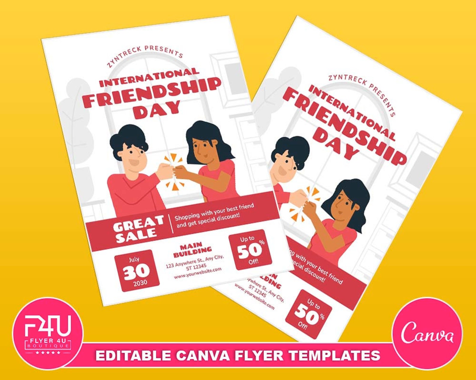 International Friendship Day Flyer, DIY Canva Friendship Day Flyer ...