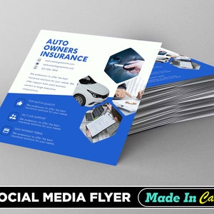 Auto Owners Insurance Flyer, DIY Canva Auto Owners Insurance Flyer ...