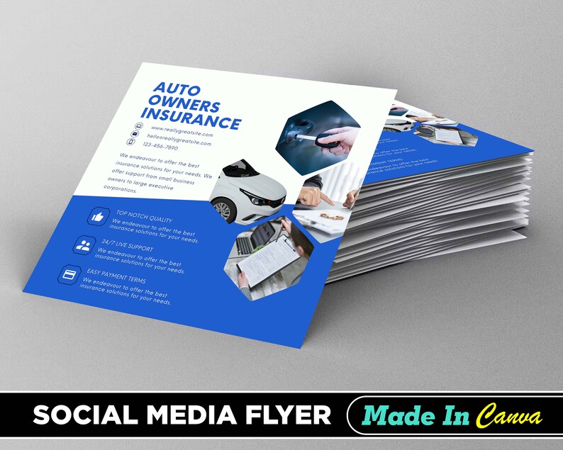Auto Owners Insurance Flyer, DIY Canva Auto Owners Insurance Flyer ...