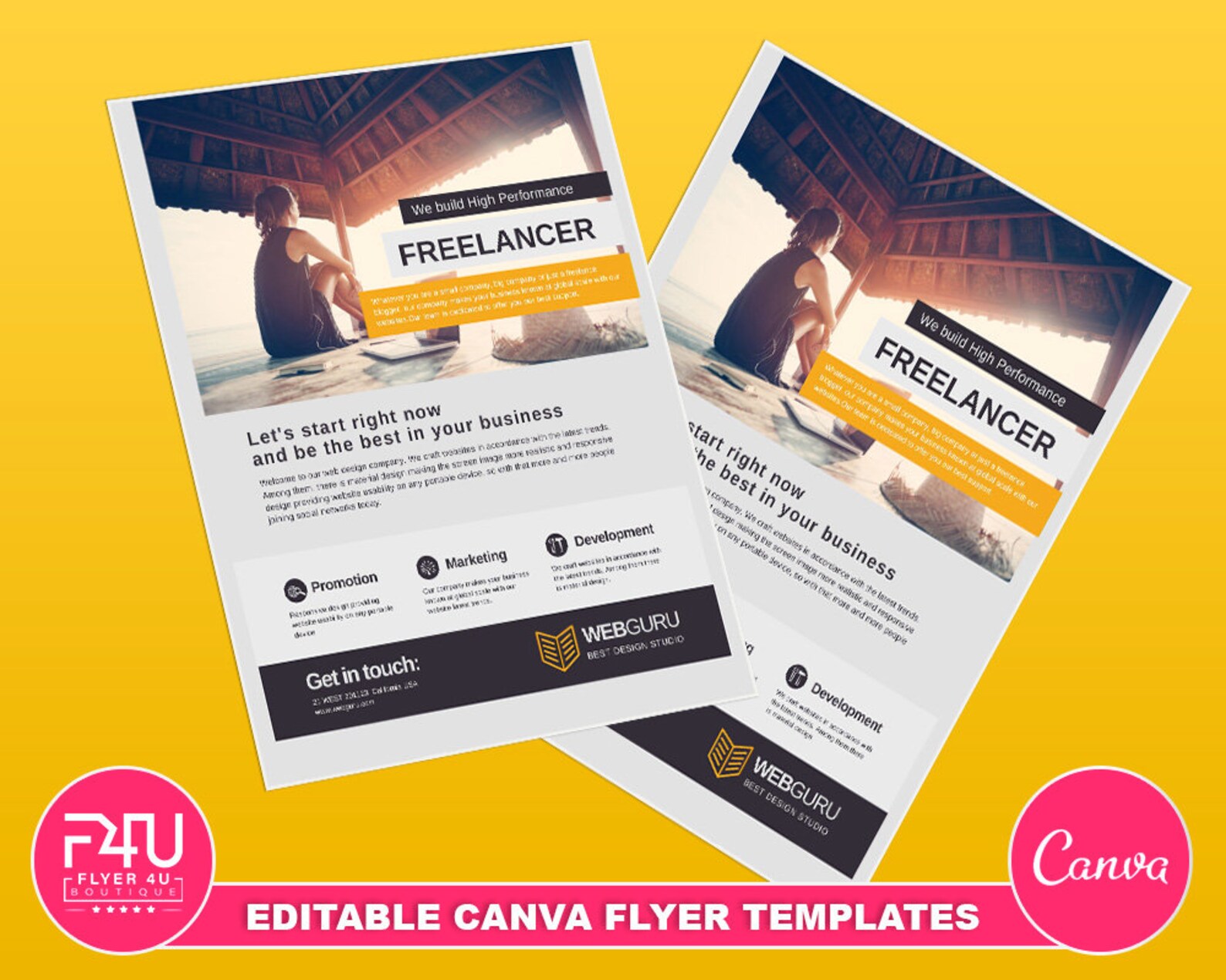 Freelance Writer Flyer, DIY Canva Freelance Writer Flyer Template 2022 ...