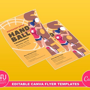 Handball Tournament Flyer, DIY Canva Handball Tournament Templates ...