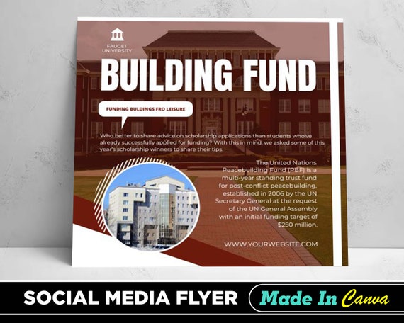 Building Fund Flyer DIY Canva Building Fund Flyer Template - Etsy