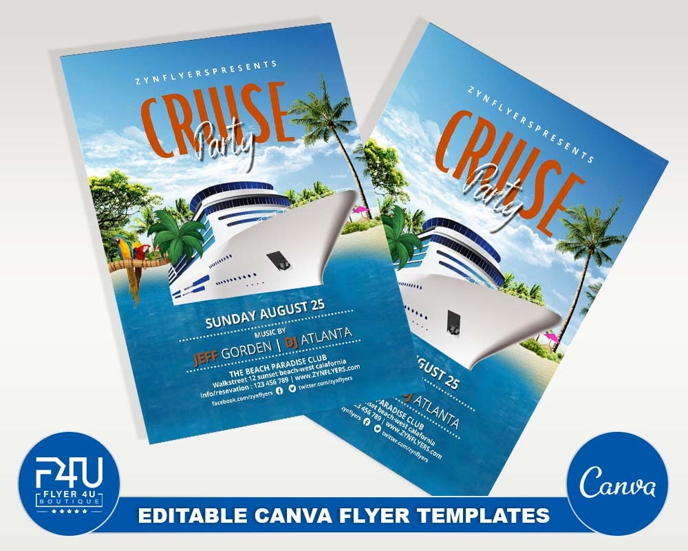 Boat Tour Flyer DIY Canva Boat Tour Flyer Template 2022 - Etsy