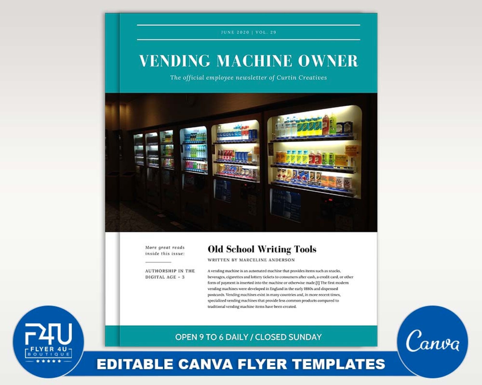 Vending Machine Flyer, DIY Canva Vending Machine Template 2022 ...