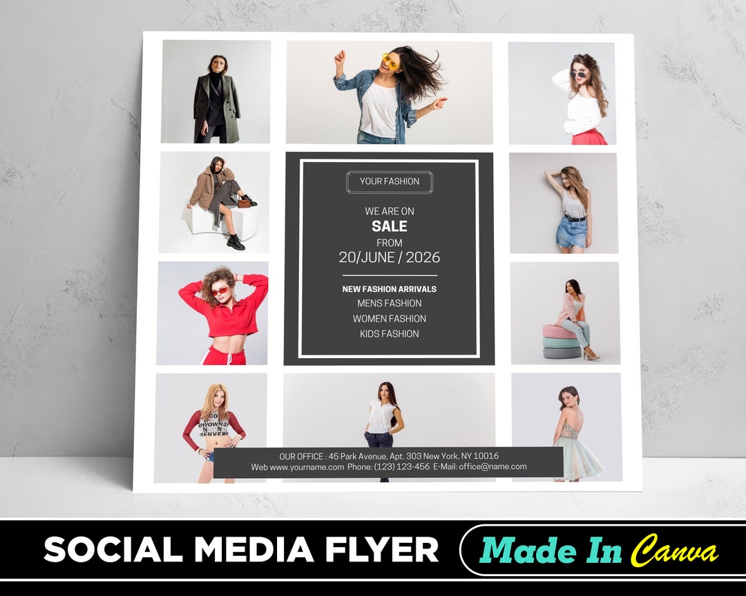 New Collection Flyer, DIY Canva New Collection Flyer Template, Editable ...
