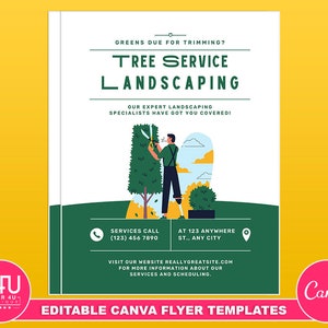 Tree Service Flyer DIY Canva Tree Service Flyer Template - Etsy