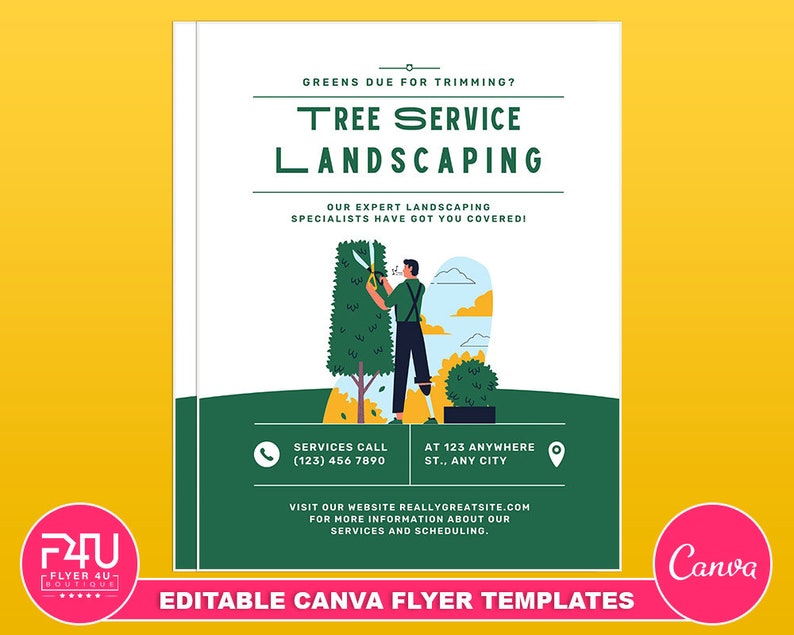 Tree Service Flyer, DIY Canva Tree Service Flyer Template 2022 ...
