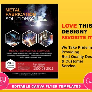 Metal Work Service Flyer, DIY Canva Metal Work Service Flyer 2022 ...