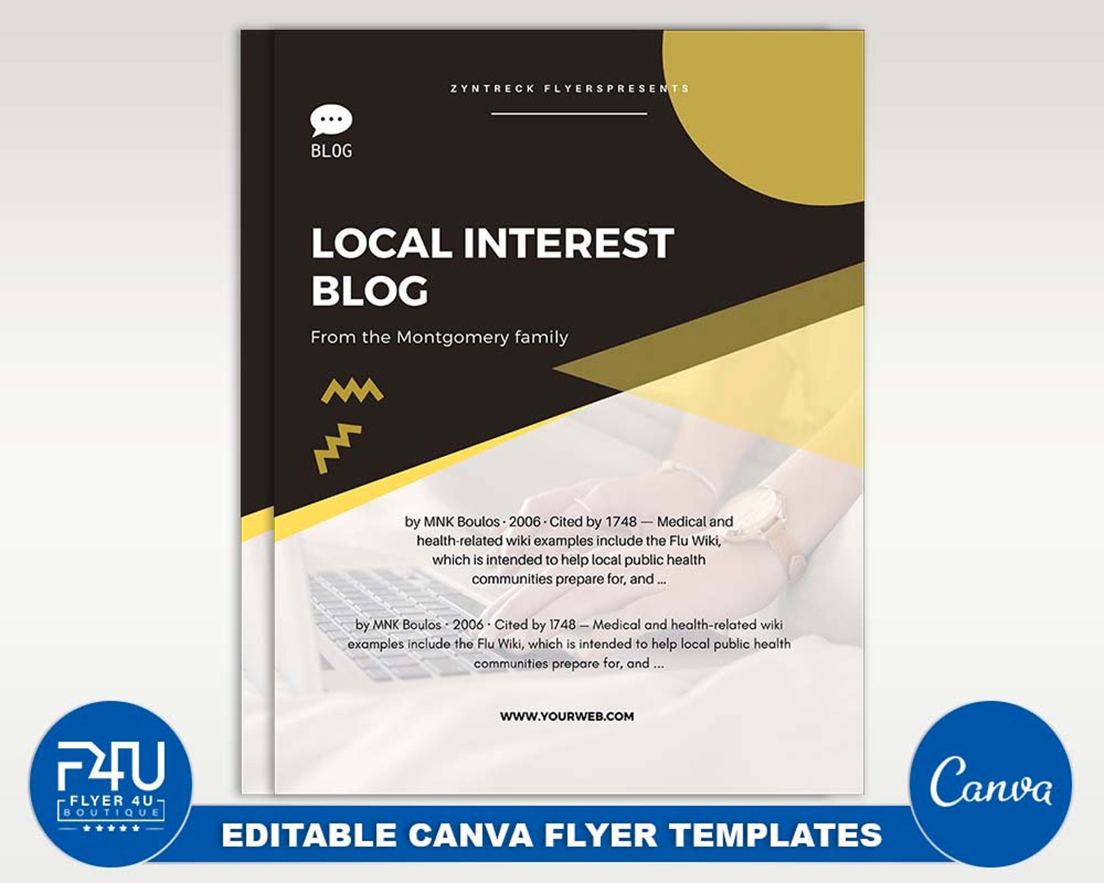 Local Interest Blog Flyer, DIY Canva Local Interest Blog Flyer Template ...
