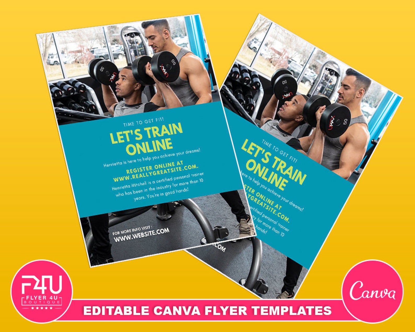 Personal Trainer Flyer, DIY Canva Personal Trainer Flyer Template 2022 ...