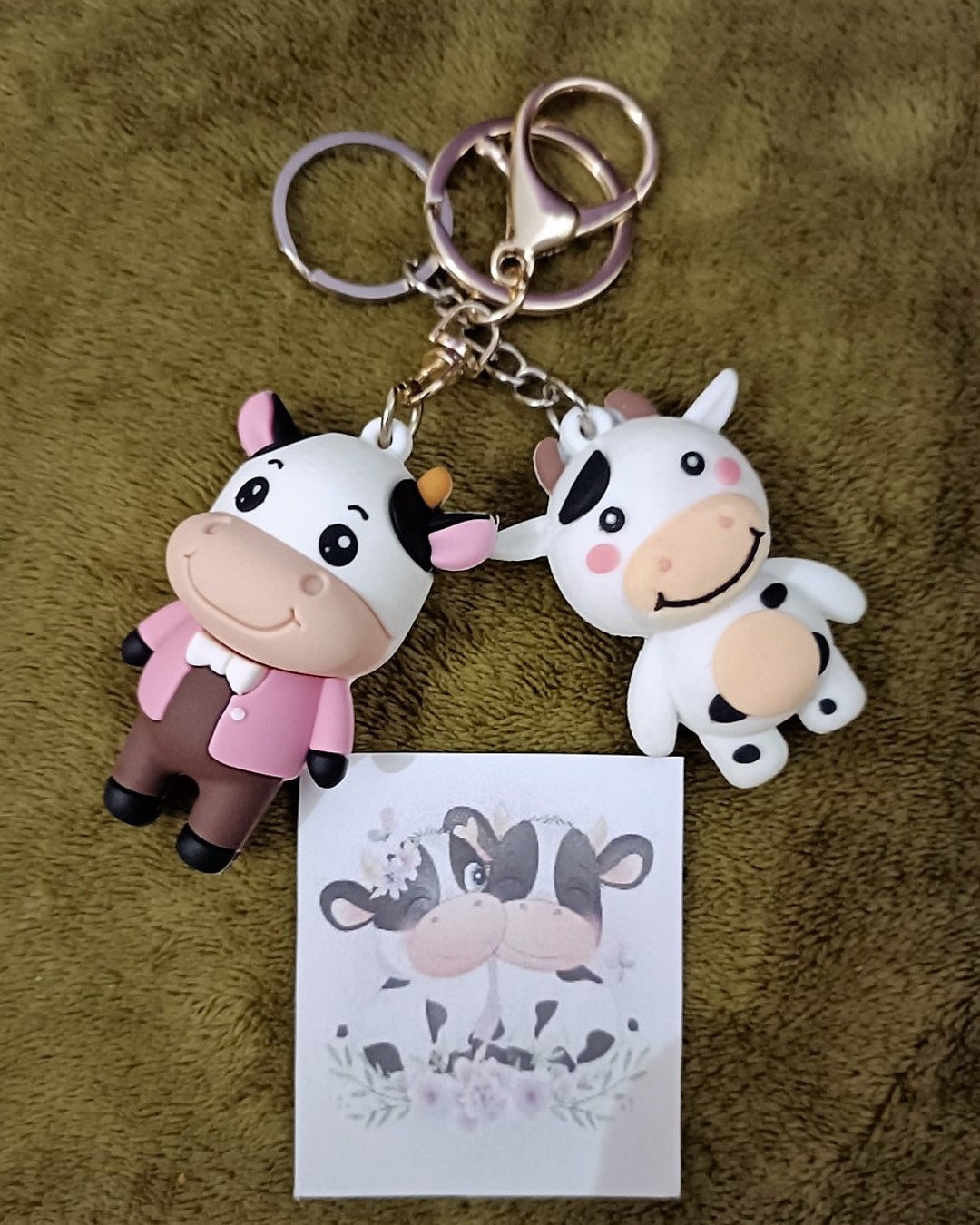 Happy Cowple Cow Partners Cow Cowples Dairy Cow Dairy Farm Keychain ...