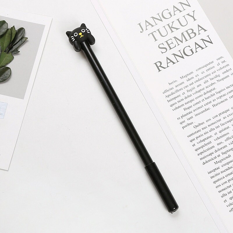 Black Cat Pen Grey Cat Pen With FREE Refill Cute Cool Funky - Etsy UK