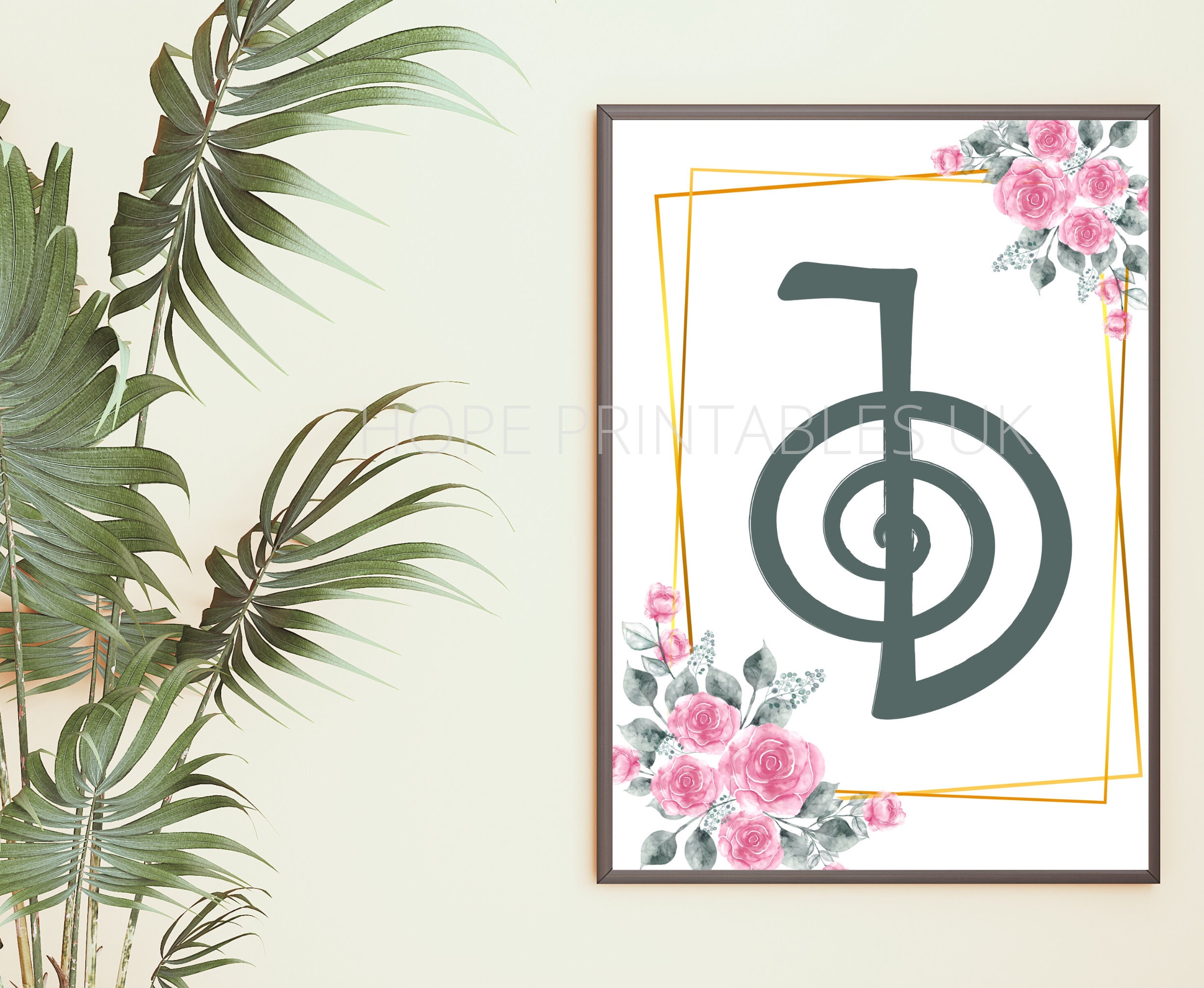 REIKI SYMBOLS and Principles Wall Art Bundle Reiki Decor Cho Ku Rei Se ...