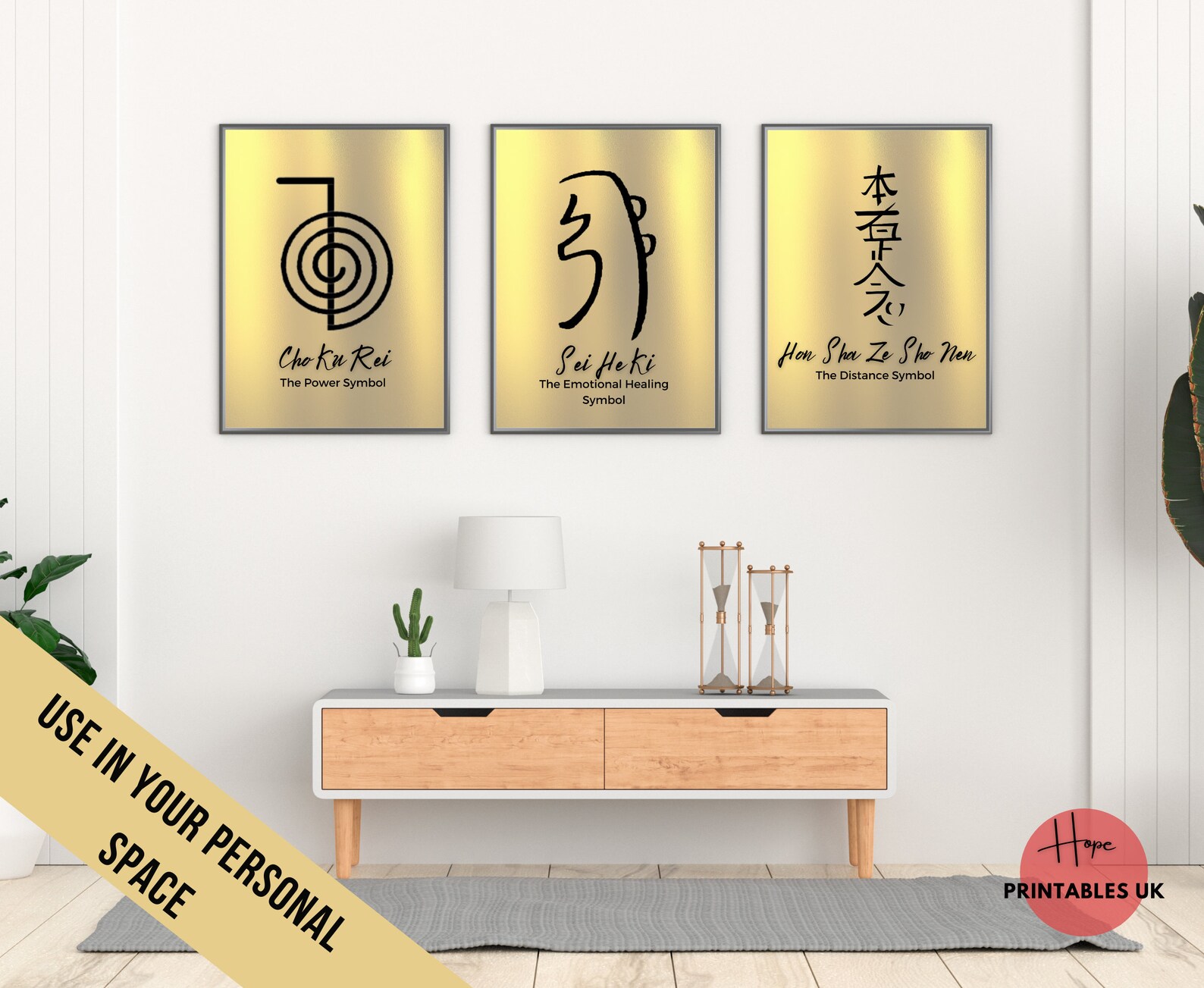 Reiki Symbols Printable Wall Art Energy Healing Trio in - Etsy UK