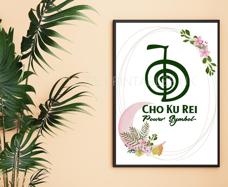 REIKI SYMBOLS and Principles Wall Art Bundle Reiki Decor Cho Ku Rei Se ...