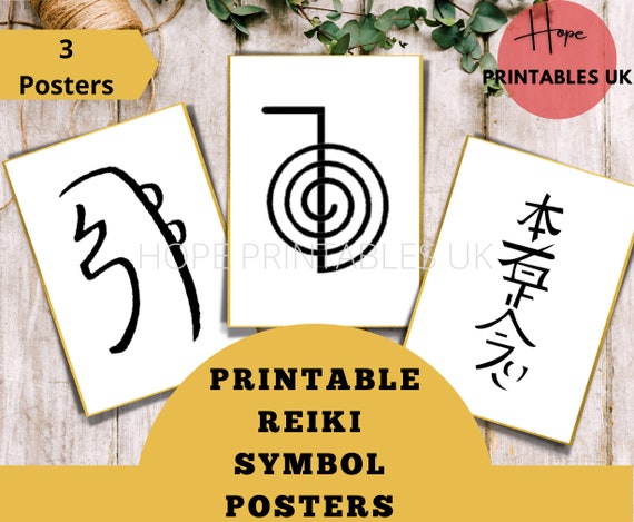 Reiki Symbol Printable Wall Art Energy Healing Symbols Cho Ku | Etsy