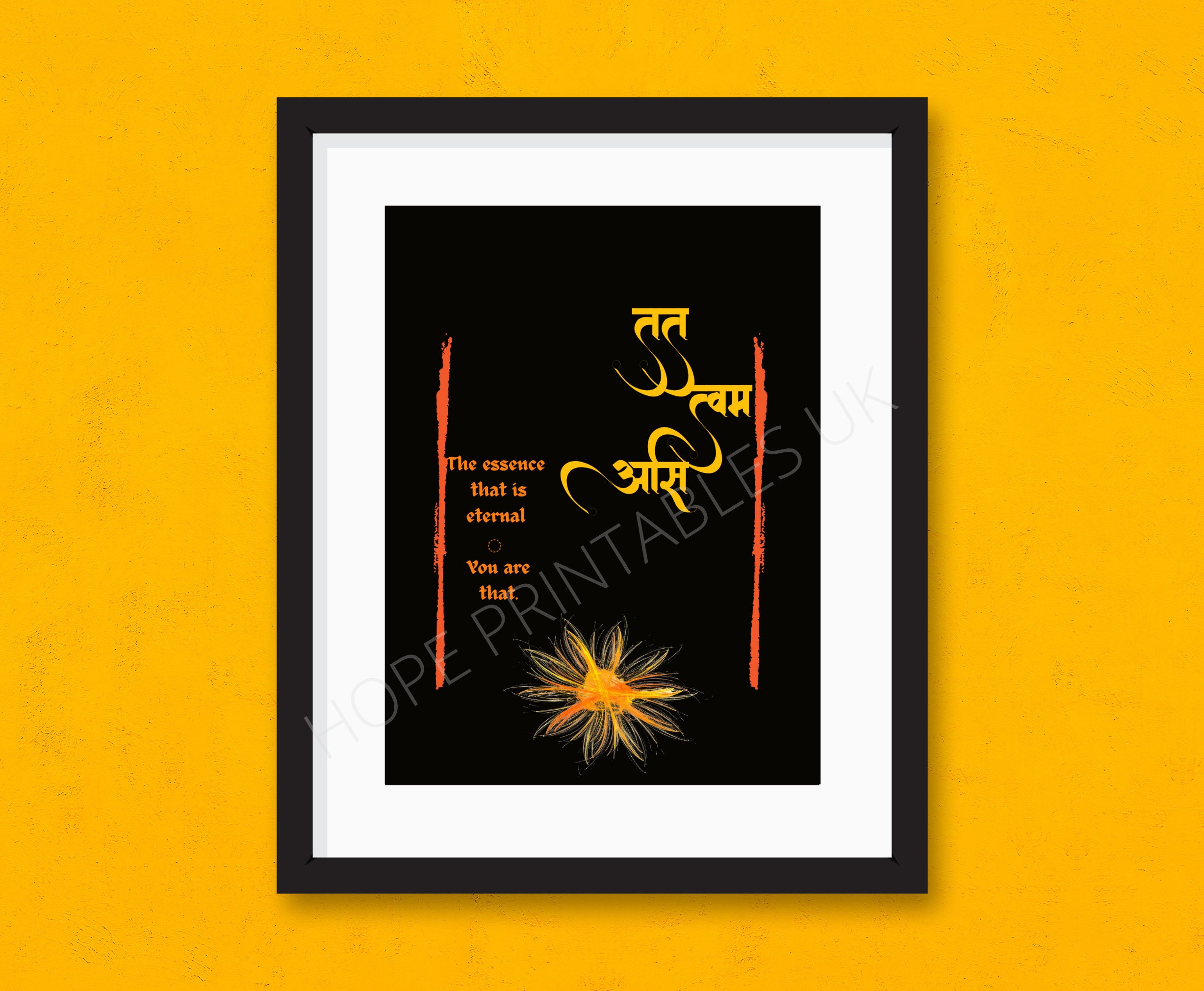 Sanskrit Wall Art Sanskrit Poster Tat Tvam Asi Sanskrit Shloka Indian ...