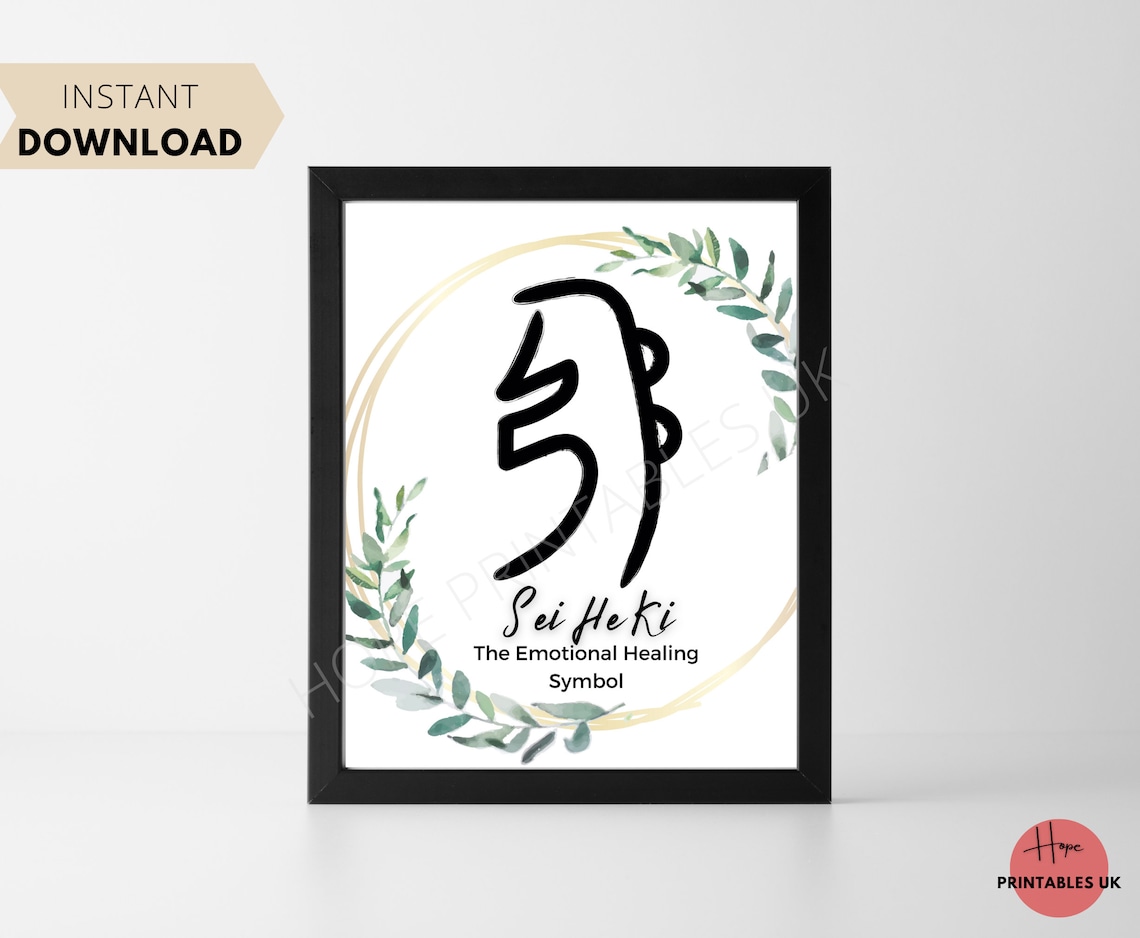Reiki Symbols Printable Wall Art, Cho Ku Rei, Se Hei Ki Hon Sha Ze Sho ...