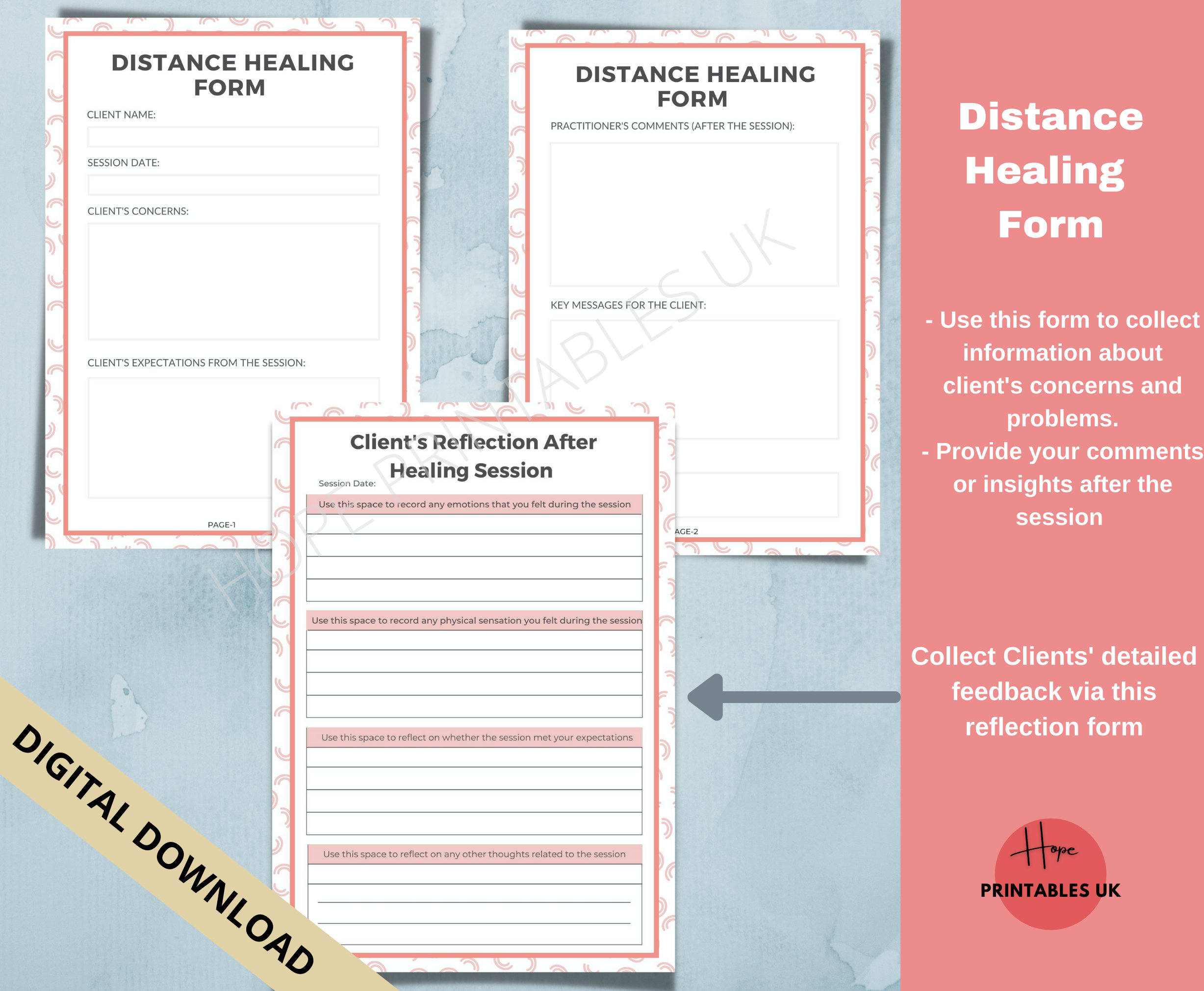 The Ultimate DISTANCE HEALING PLANNER Bundle, Printable Planner and ...