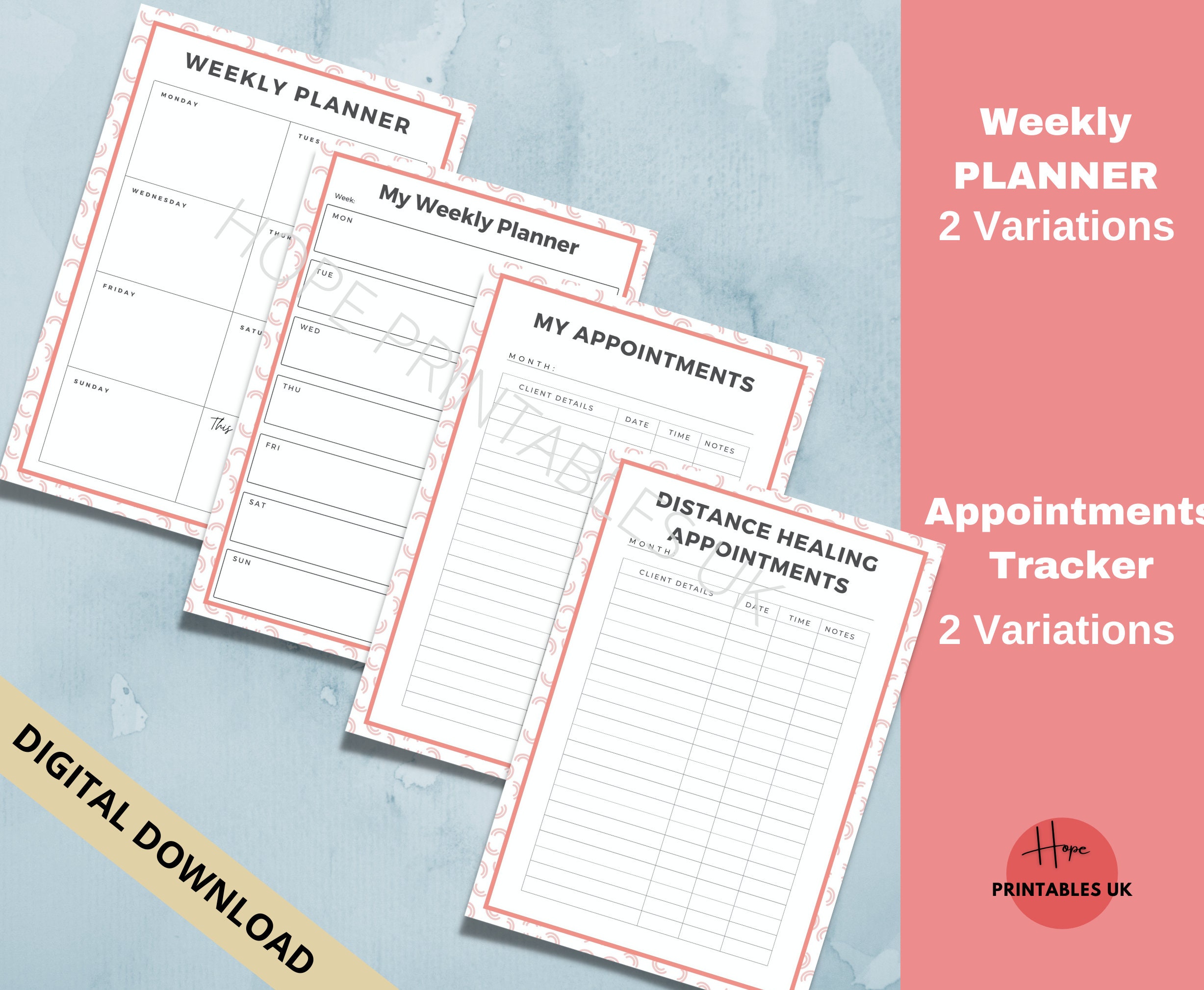 The Ultimate DISTANCE HEALING PLANNER Bundle, Printable Planner and ...