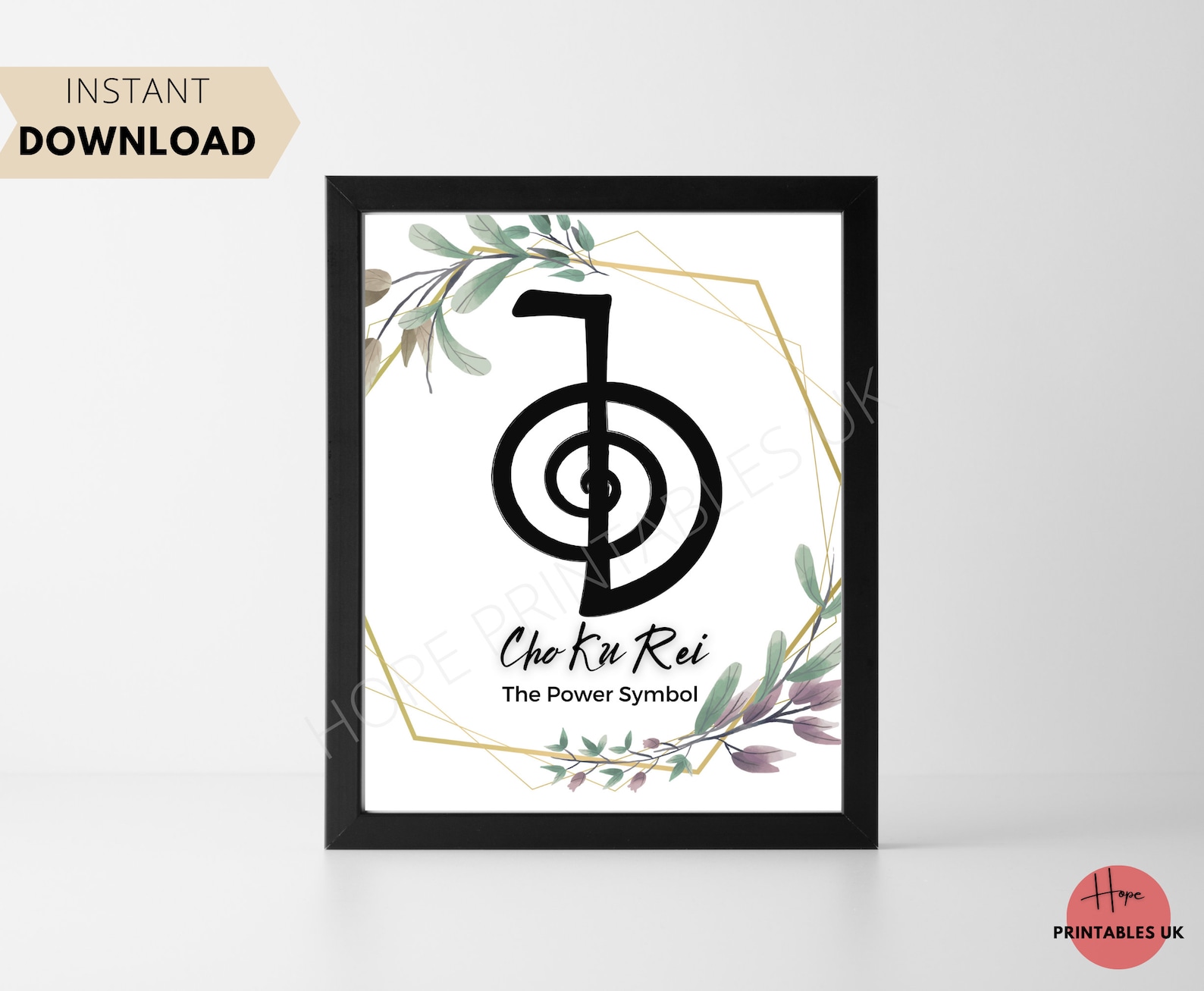 Reiki Symbols Printable Wall Art, Cho Ku Rei, Se Hei Ki Hon Sha Ze Sho ...