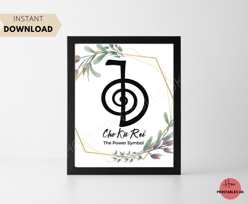 Reiki Symbols Printable Wall Art, Cho Ku Rei, Se Hei Ki Hon Sha Ze Sho ...