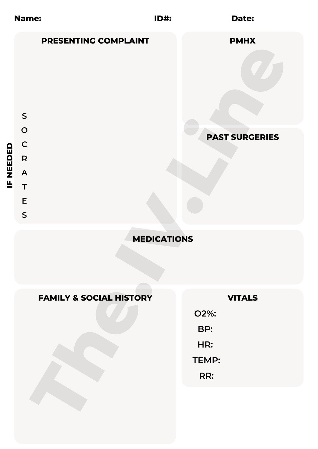 History Taking Template for Medical Students - Etsy