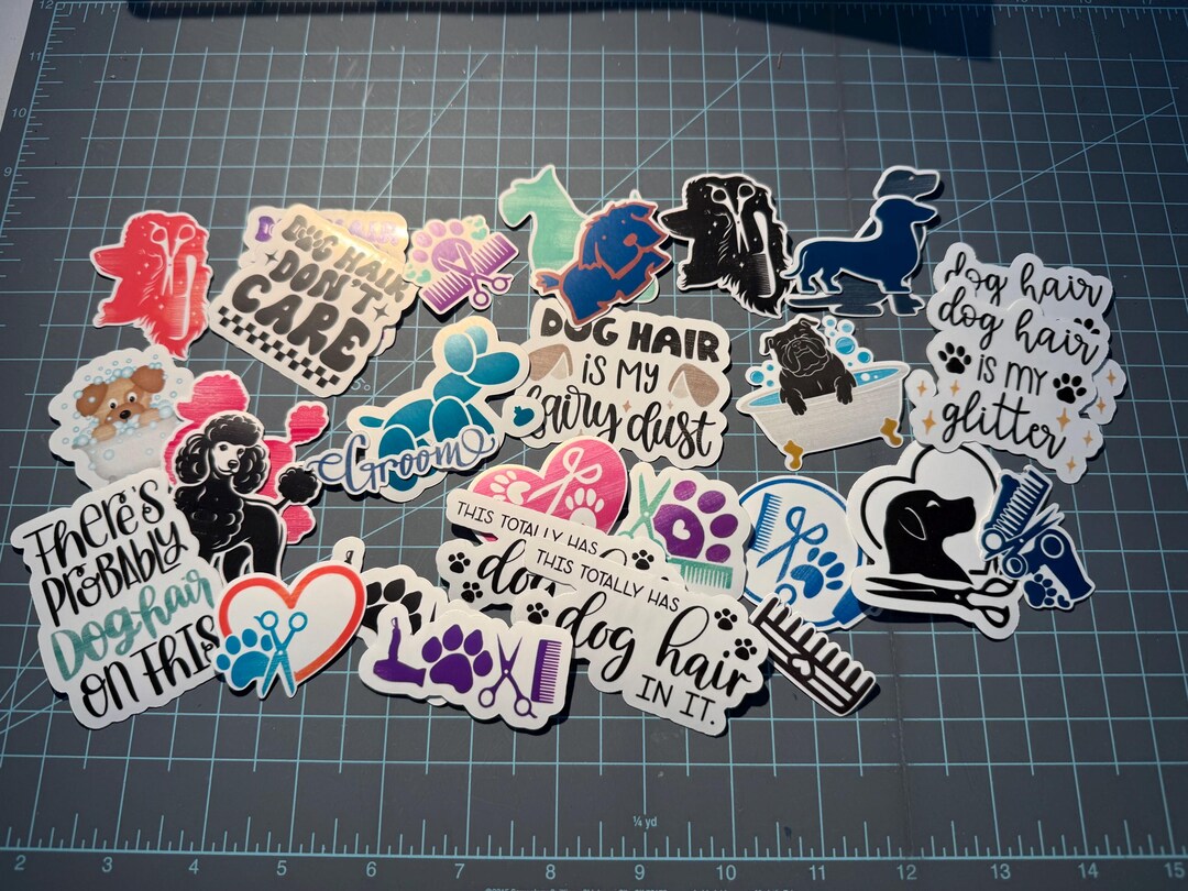 30 Pc Dog Grooming Stickers - Etsy