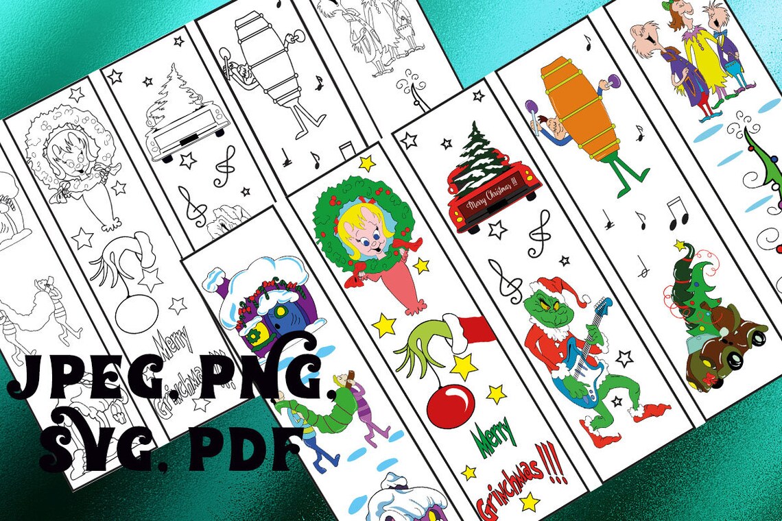 Christmas Coloring Bookmarks, Printable Winter Coloring Bookmarks for ...