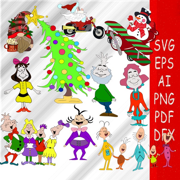 Whoville Characters Clipart - Etsy