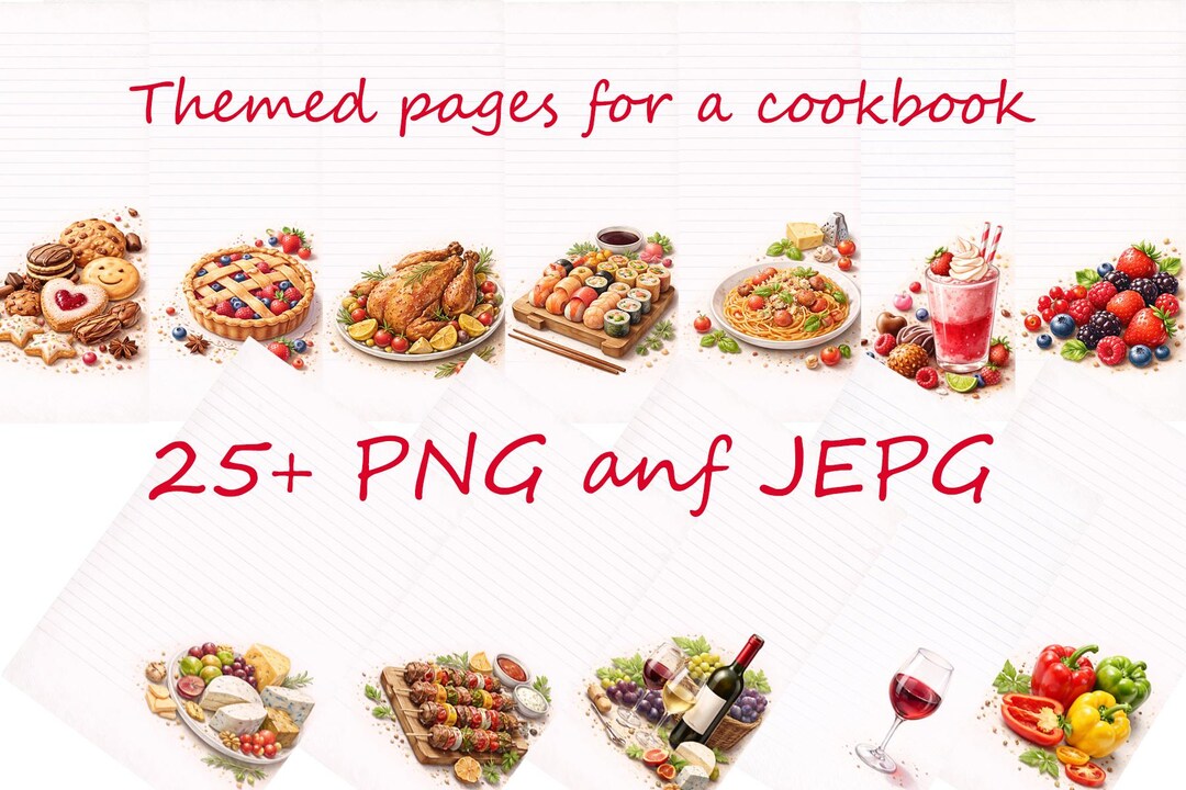 Printable Cooking Journal Pages Cozy Recipe Book Pages Food & Drink ...