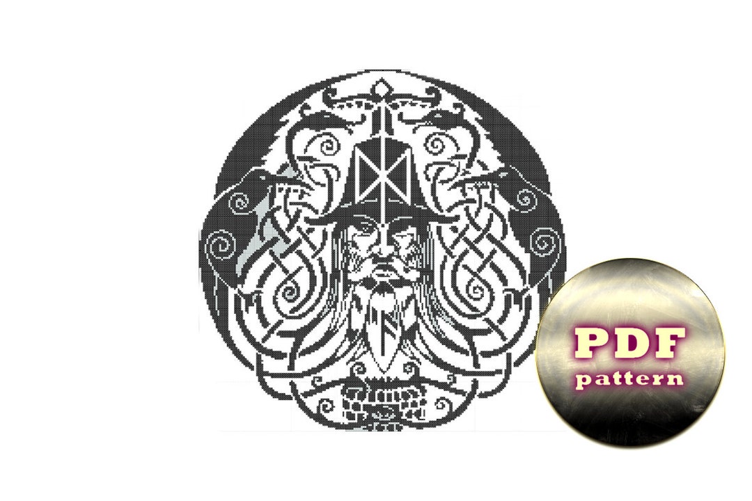 Odin Embroidery Pattern Cross Stitch, Digital Download бnorthern God ...