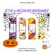 Set of 12 Halloween Bookmark Printables, Coloring Option Bookmarks ...