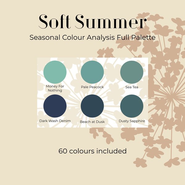 Soft Summer Color Swatches - Etsy