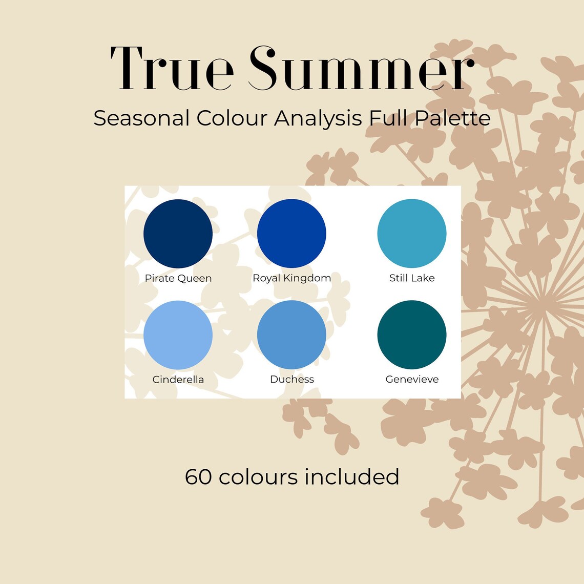 True Summer Personal Seasonal Colour Analysis Full Palette - Etsy