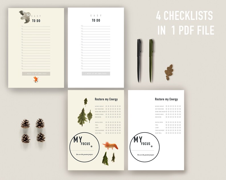 To Do Lists, Task Lists, Printable & Fillable Templates PDF, A4 Letter ...