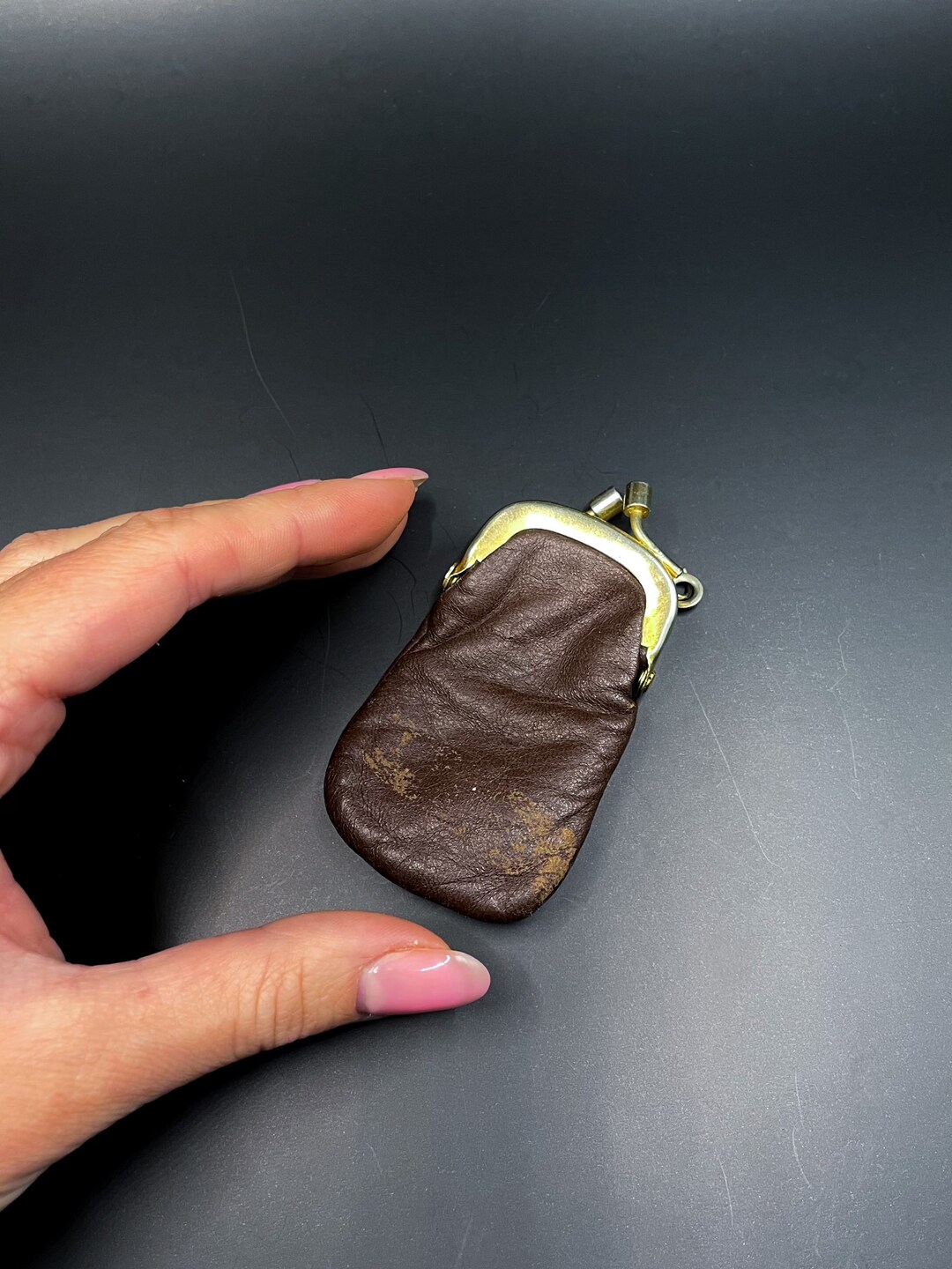 Rare, Leather, Antique French Wallet for Moent. Handmade Genuine ...