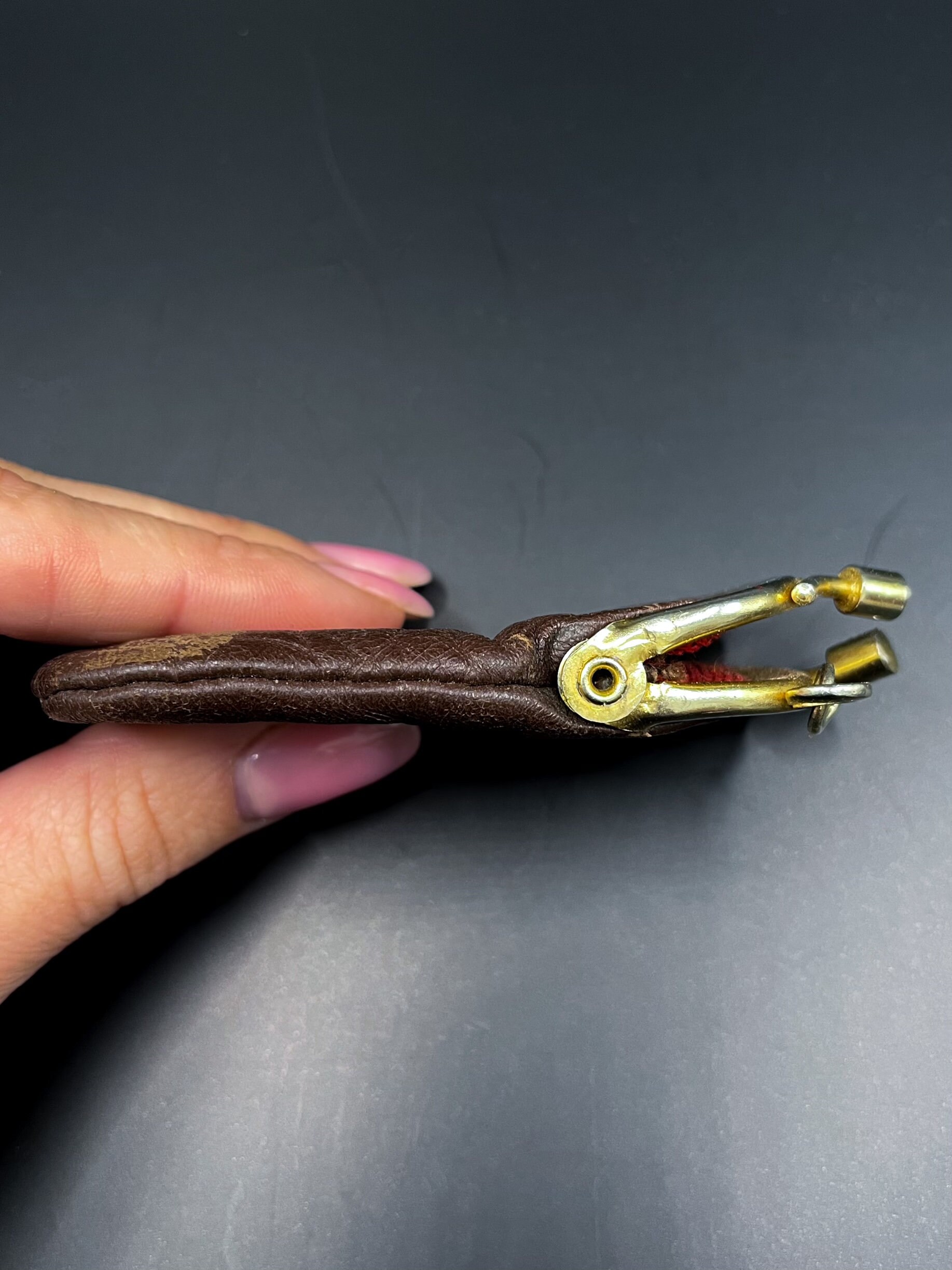 Rare, Leather, Antique French Wallet for Moent. Handmade Genuine ...