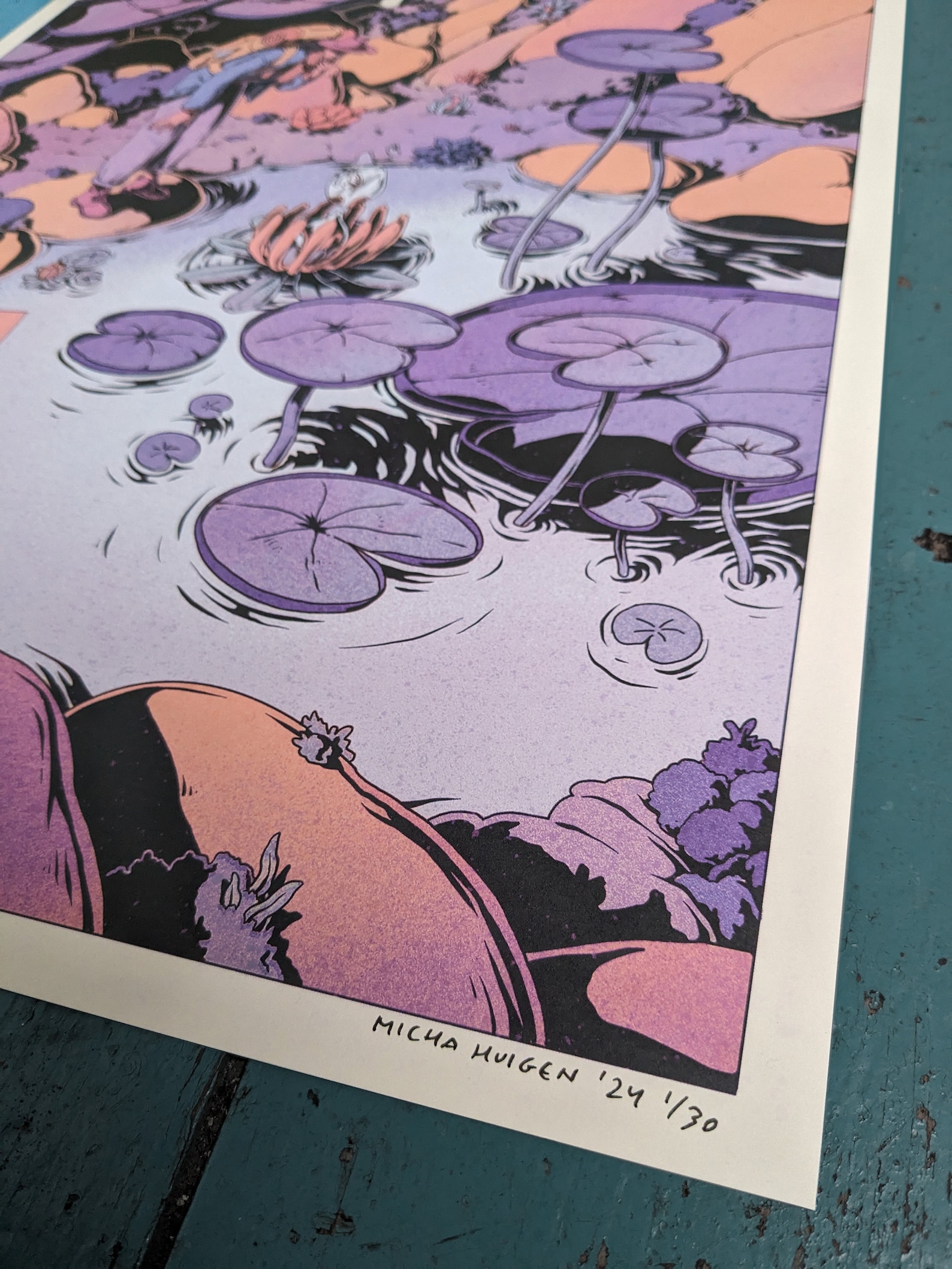 WAYFARER II Purple and Orange Art Print 40 X 60 Cm Micha Huigen - Etsy