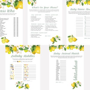 Oh Baby Lemon Theme Baby Shower Bundle With Citrus and - Etsy