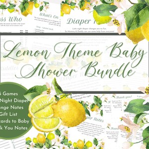 Oh Baby Lemon Theme Baby Shower Bundle With Citrus and - Etsy
