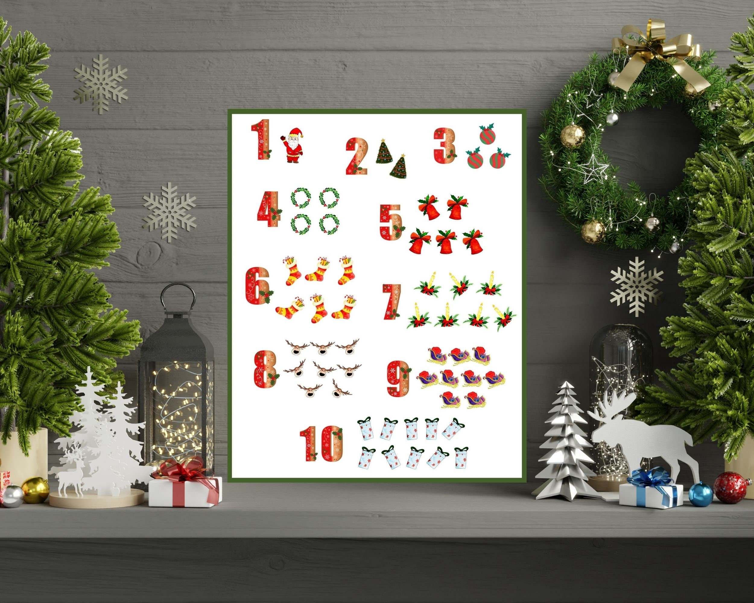 Christmas Numbers To Print