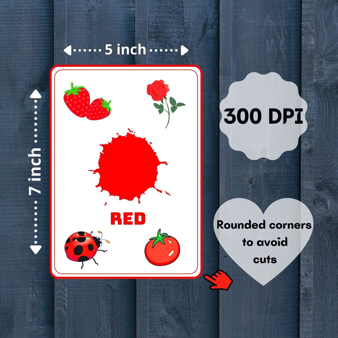 Color Flashcards Printable Montessori Toddler Flash Card - Etsy