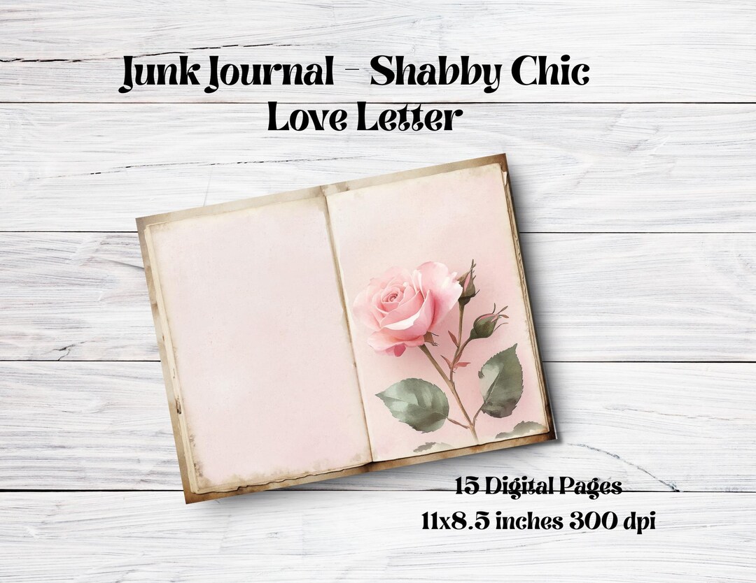 Love Letter Junk Journal Pages, Craft Lovers Scrapbooking, Printable ...