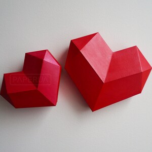 Papercraft Heart Shaped Gift Box Pattern, PDF Digital Tamplate, DIY ...