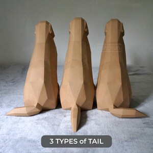 Papercraft Dog Golden Retriever Paper Model DIY 3D Low Poly Dog Paper ...