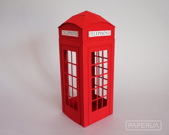 Papercraft Telephone Booth 3D Papercraft PDF Low Poly 3D - Etsy UK