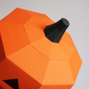 Easy Halloween Pumpkin 3D Papercraft Digital Template Paper Craft ...